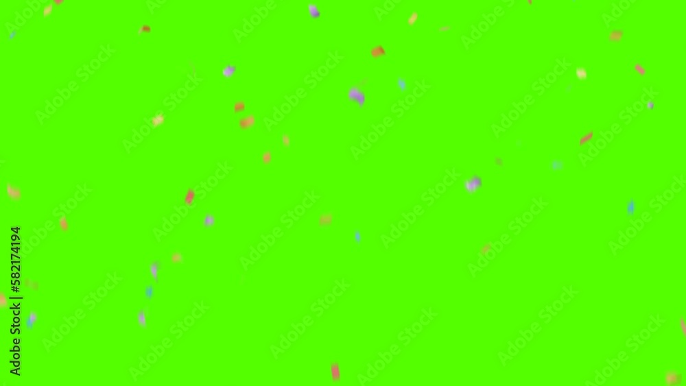 Confetti Explosion on Green Screen. Confetti celebratory explosion with ...