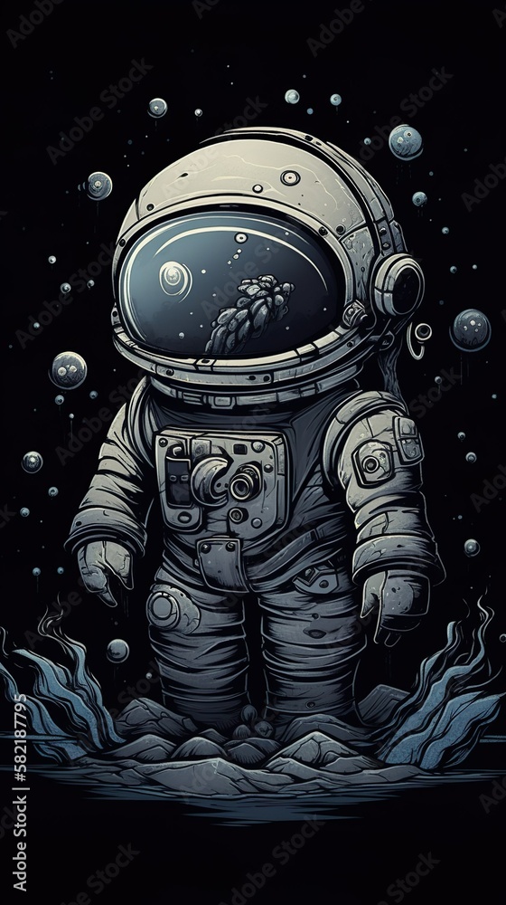 alien planet earth AI Art Stock Illustration | Adobe Stock