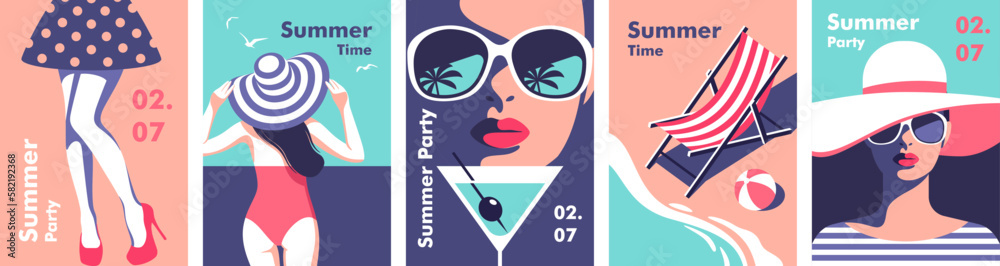 Summer time. Concept of summer party and travel. Perfect background on ...