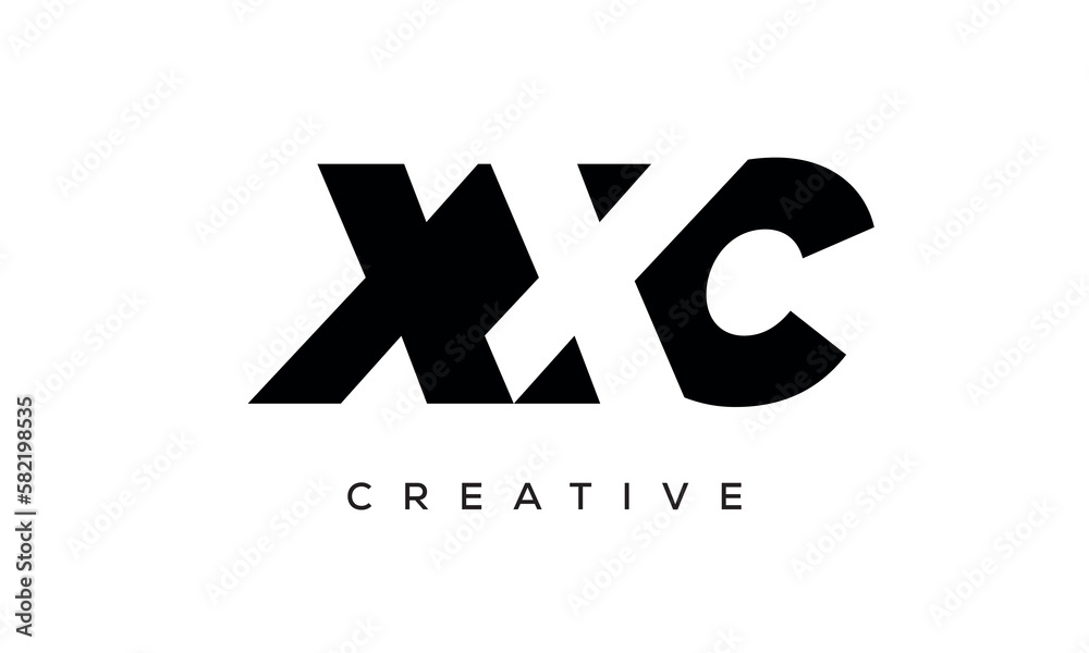 XXC letters negative space logo design. creative typography monogram ...