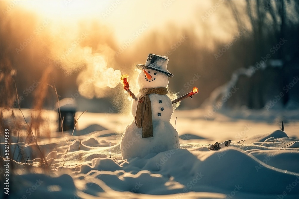 Rebel Snowman, Winter Wonderland, Flamethrower Melting Snow, Delightful ...