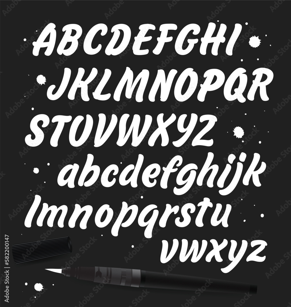 Vector Alphabet. Exclusive Custom Letters. Lettering and Custom ...