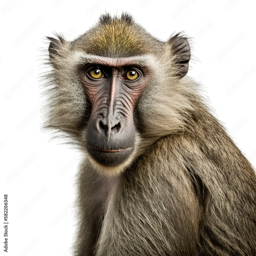 baboon, monkey, transparent background png Illustration Stock | Adobe Stock