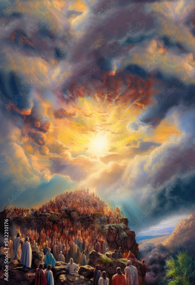 Illustration of the remnant people awaiting the second coming of Jesus ...