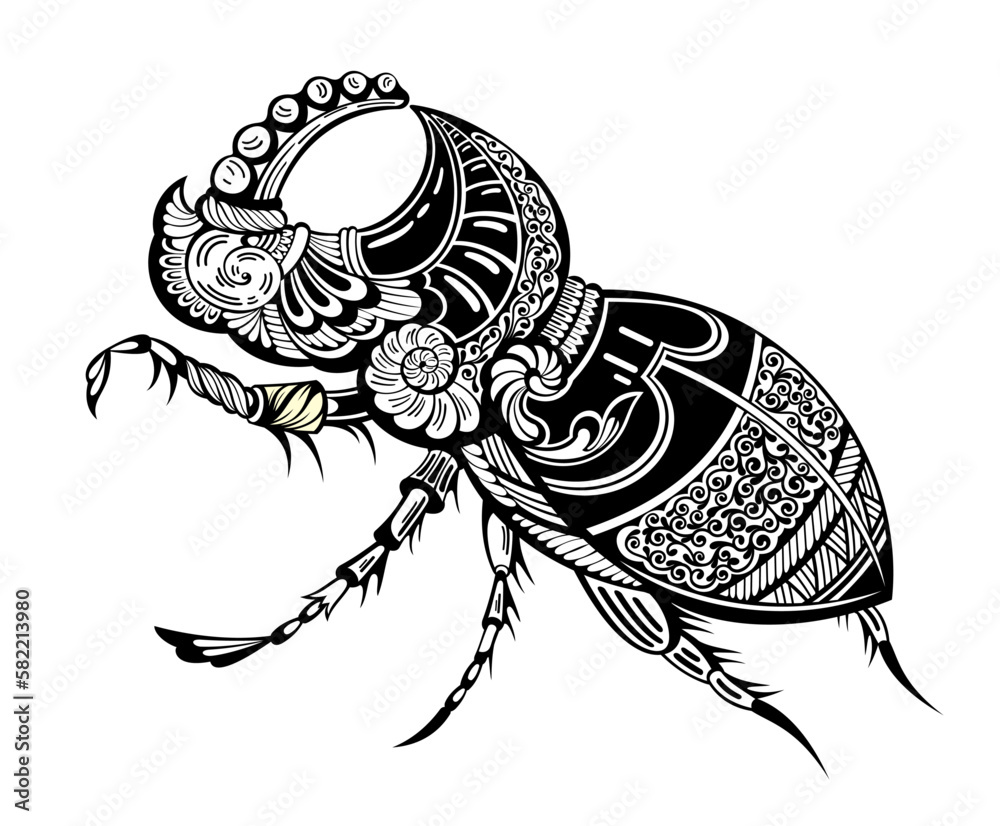 Scarab vector illustration. Scarab creative symbol of traditional ...