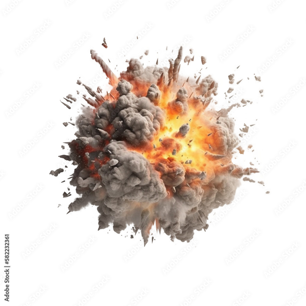 explosion fire and flames with transparent background Stock ...