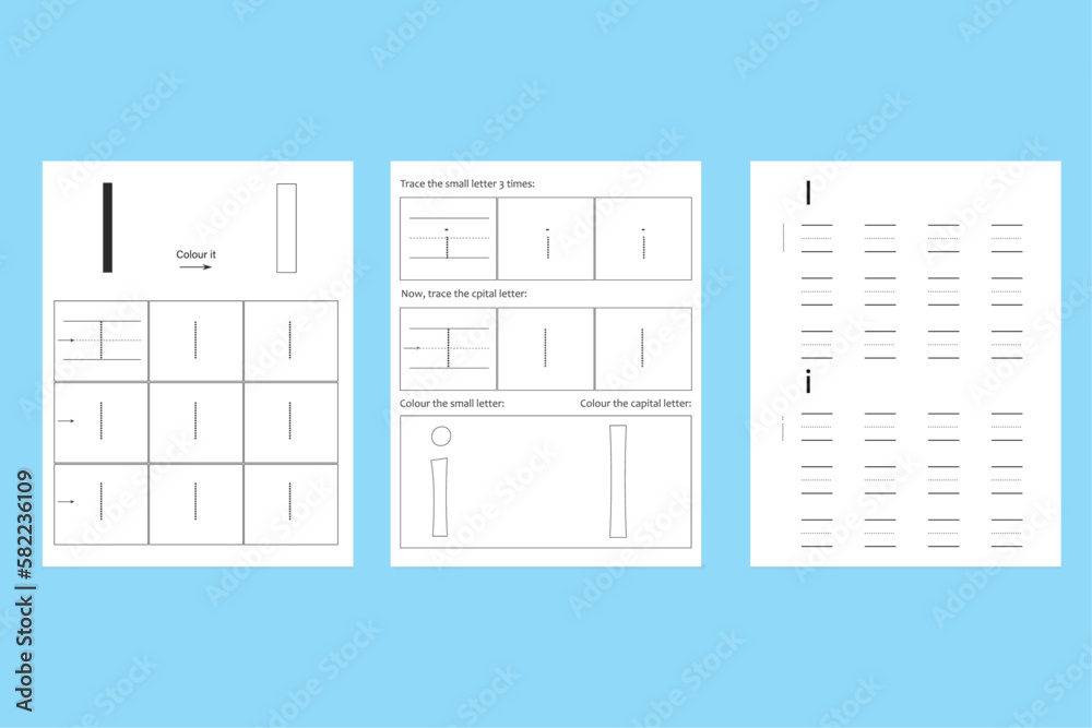 Letter Tracing Vector Stock Vector | Adobe Stock