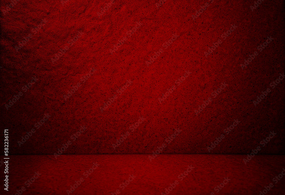 soft red studio background. red abstract stone cement floor and wall ...