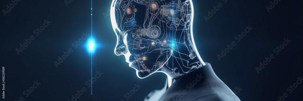 Chatbot Chat with Artificial Intelligence. man using technology smart ...