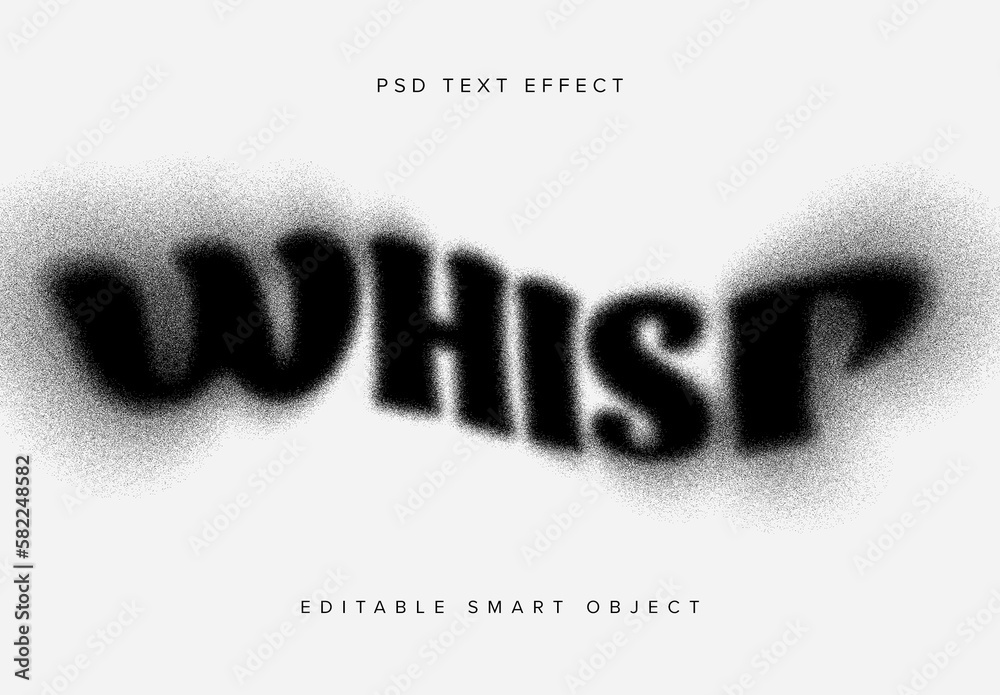 Warped Dissolving Text Effect Mockup Stock Template | Adobe Stock