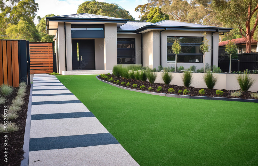 In contemporary Australian homes or residential buildings, front yards ...