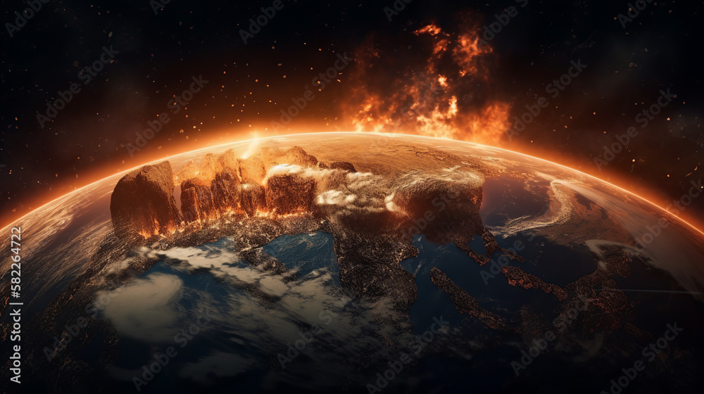 armageddon, apocalypse, end of the world, fire, flame, heat, burning ...