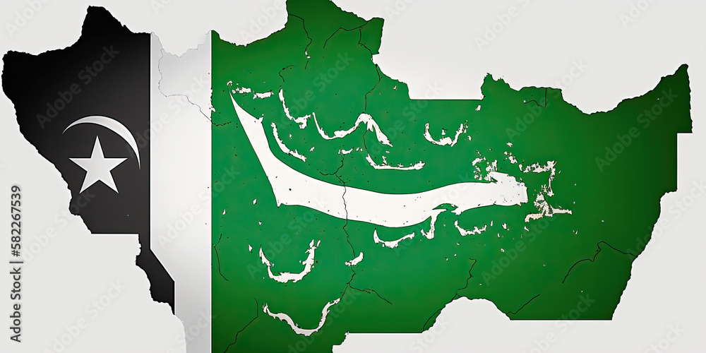 Map of Saudi Arabia in Saudi Arabia flag colors: A map of Saudi Arabia ...