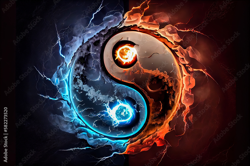 chinese yin yang symbol. Generative AI, Generative, AI Stock ...