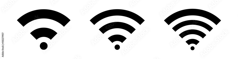 Wi-Fi vector symbol. Internet connection sign. Wireless icon. Wi-Fi ...