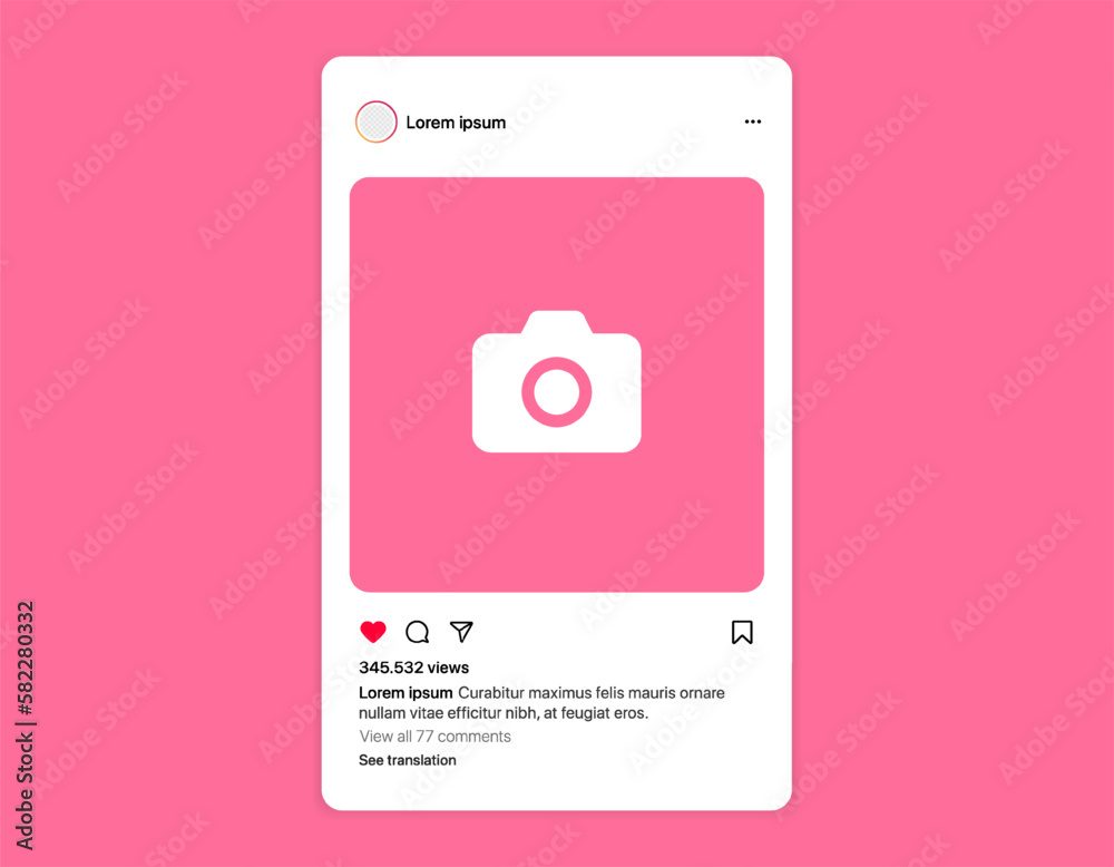 Istanbul, Turkey-March 19, 2023: Instagram carousel post template ...