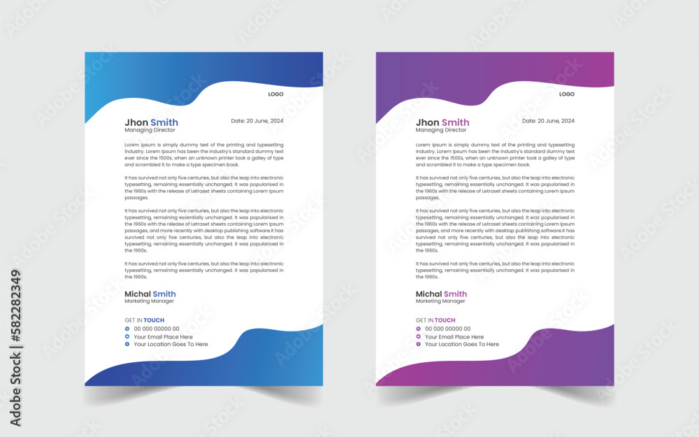 The Best And Most Exceptional Letterhead Design Template. Creative ...