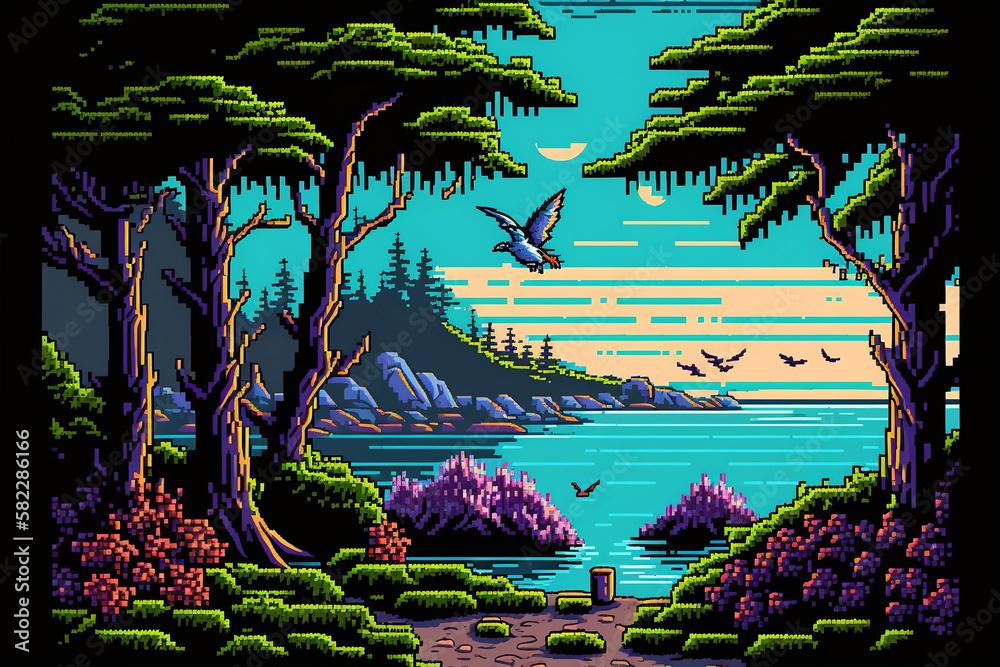 Retroactive Nature Shot In A Style Of 1990S Point And Click 16Bit Game ...