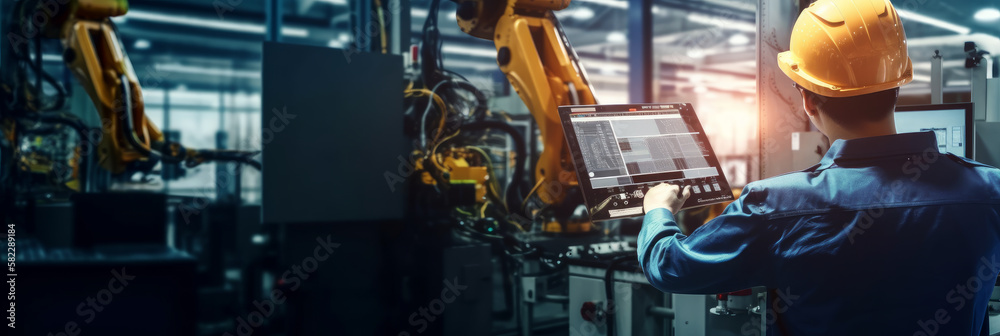 Photo & Art Print In an intelligent factory for the automotive and ...