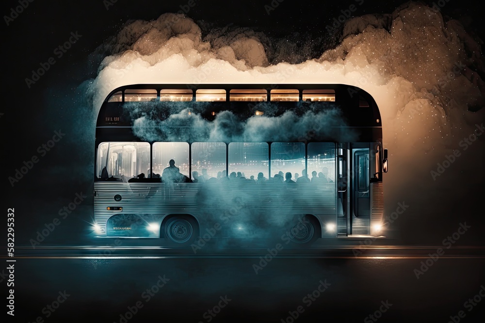 travel by bus or train at night weather conditions and fog double ...