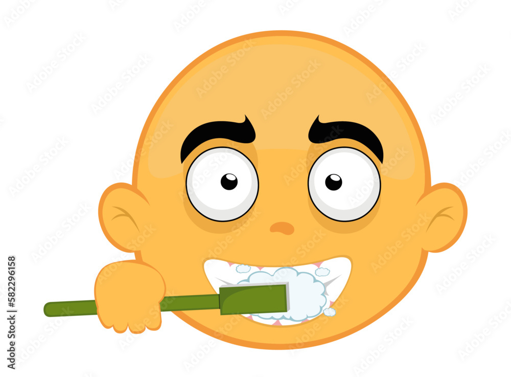 vector illustration emoticon face of a cartoon character in yellow ...