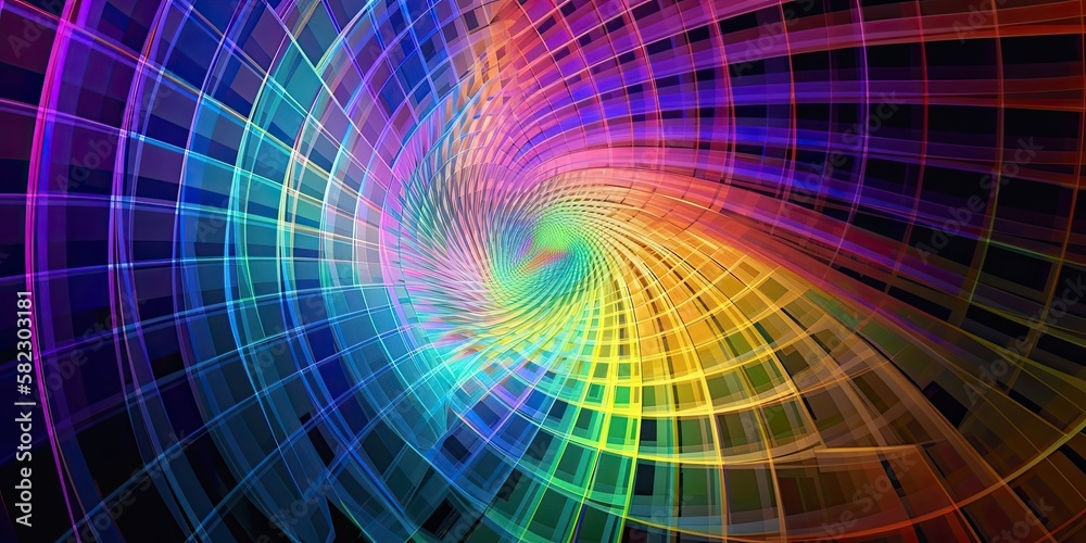 High res abstract background of radius pattern in radiant colours ...