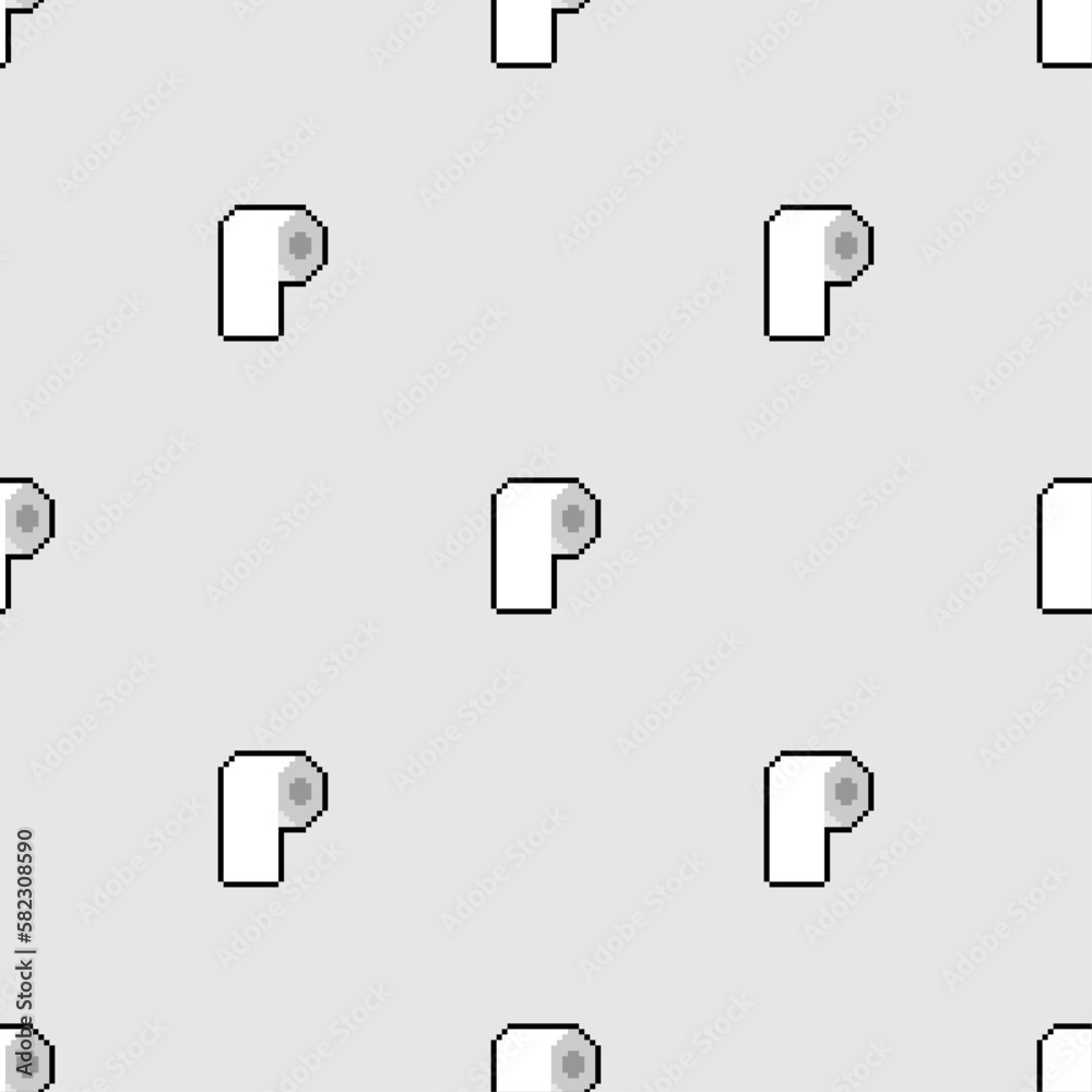 Vecteur Stock Toilet paper roll pixel art pattern seamless. 8 bit ... Vecteur Stock Toilet paper roll pixel art pattern seamless. 8 bit ...