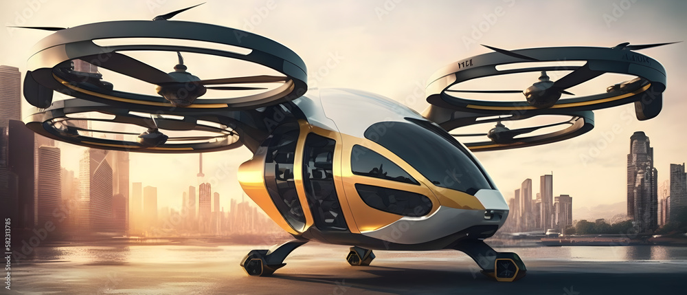 Personal Air Mobility: Illustrate compact personal flying vehicles ...