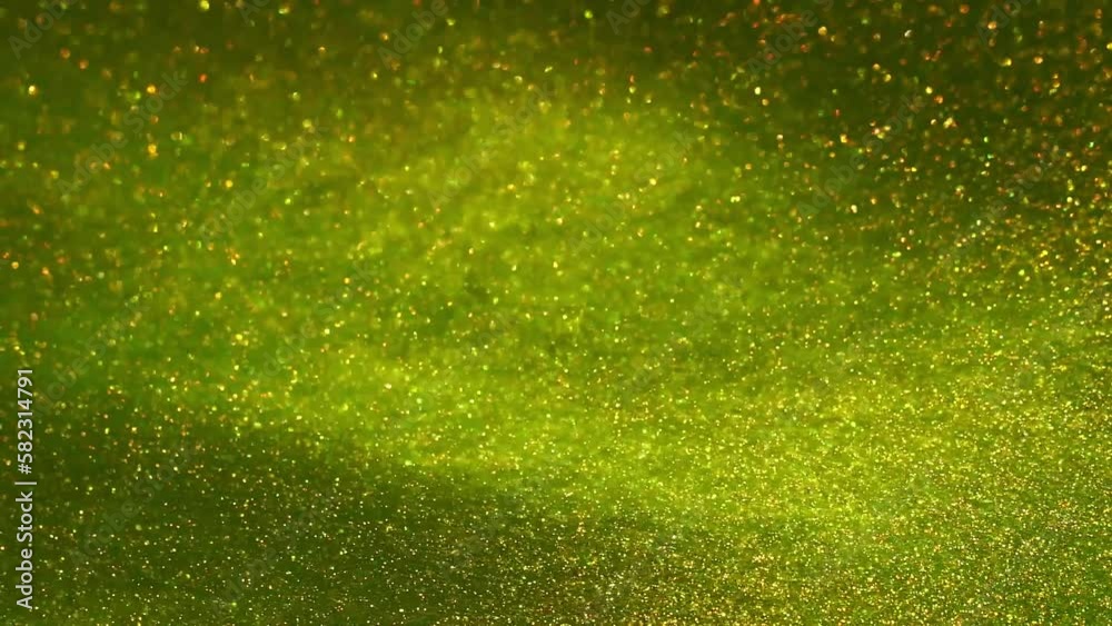 Floating Golden Glitter Dust Particles. Abstract gold glitters and ...