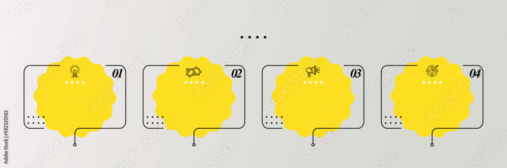 Business information display Process chart Abstract element of the ...