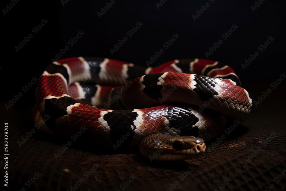 Vibrant Milk Snake, created with Generative AI technology ilustração do ...
