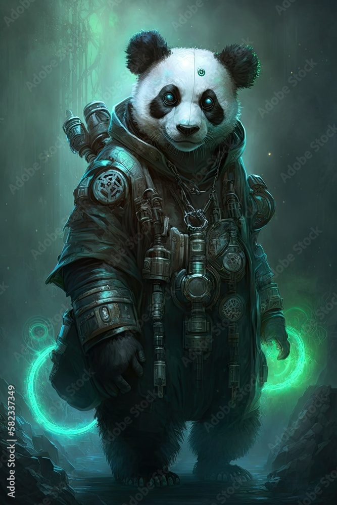 Meet Beautiful Futuristic Designer Art of Panda Animal: A Striking ...