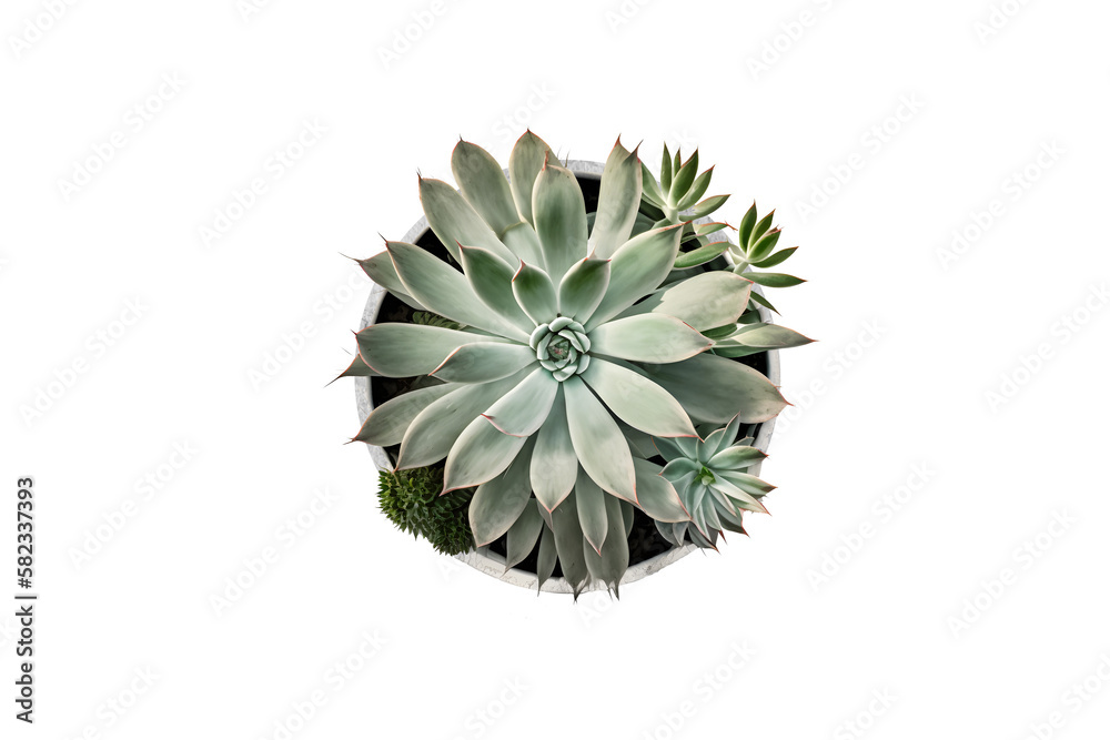 Genuine overhead photo of a lifelike succulent - great for transparent ...
