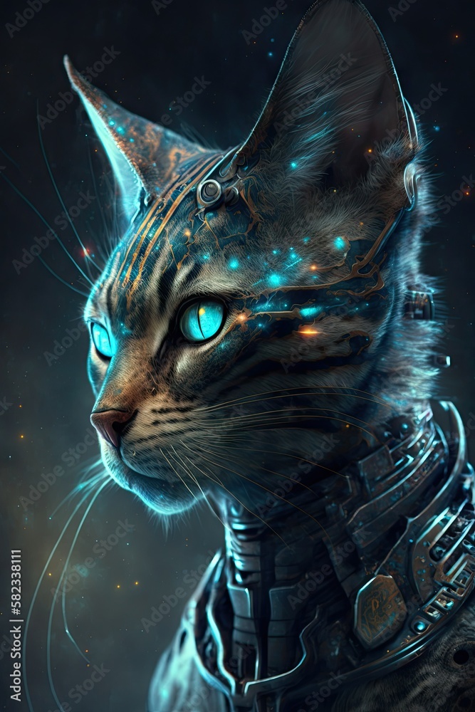 Meet Beautiful Futuristic Designer Art of Toyger cat Feline: A Striking ...