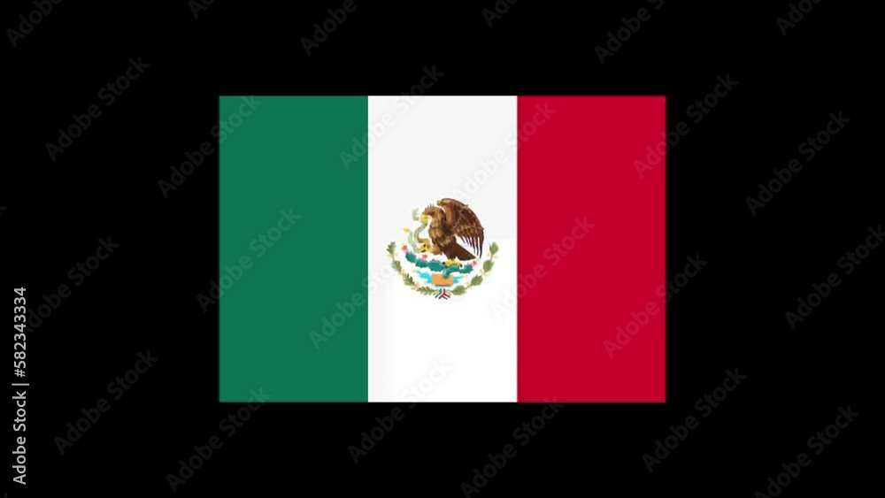 Mexico flag animation green screen chroma key background 4K motion ...