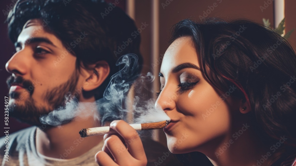 A Beautiful Artistic Designer Portrait of Cannabis 420 Culture ...