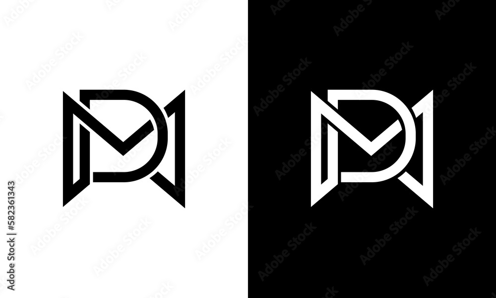 letter symbol MD line art minimalist modern logo Stock Vector | Adobe Stock