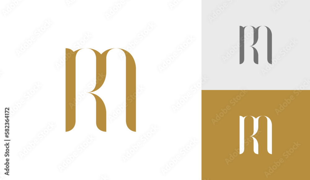 Letter RM initial monogram logo design vector Stock Vector | Adobe Stock