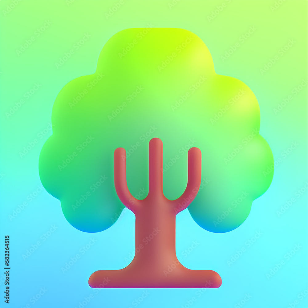 Tree 3D Emoji Icon Set. Contains such Icons as Wood, Plant, Pine ...