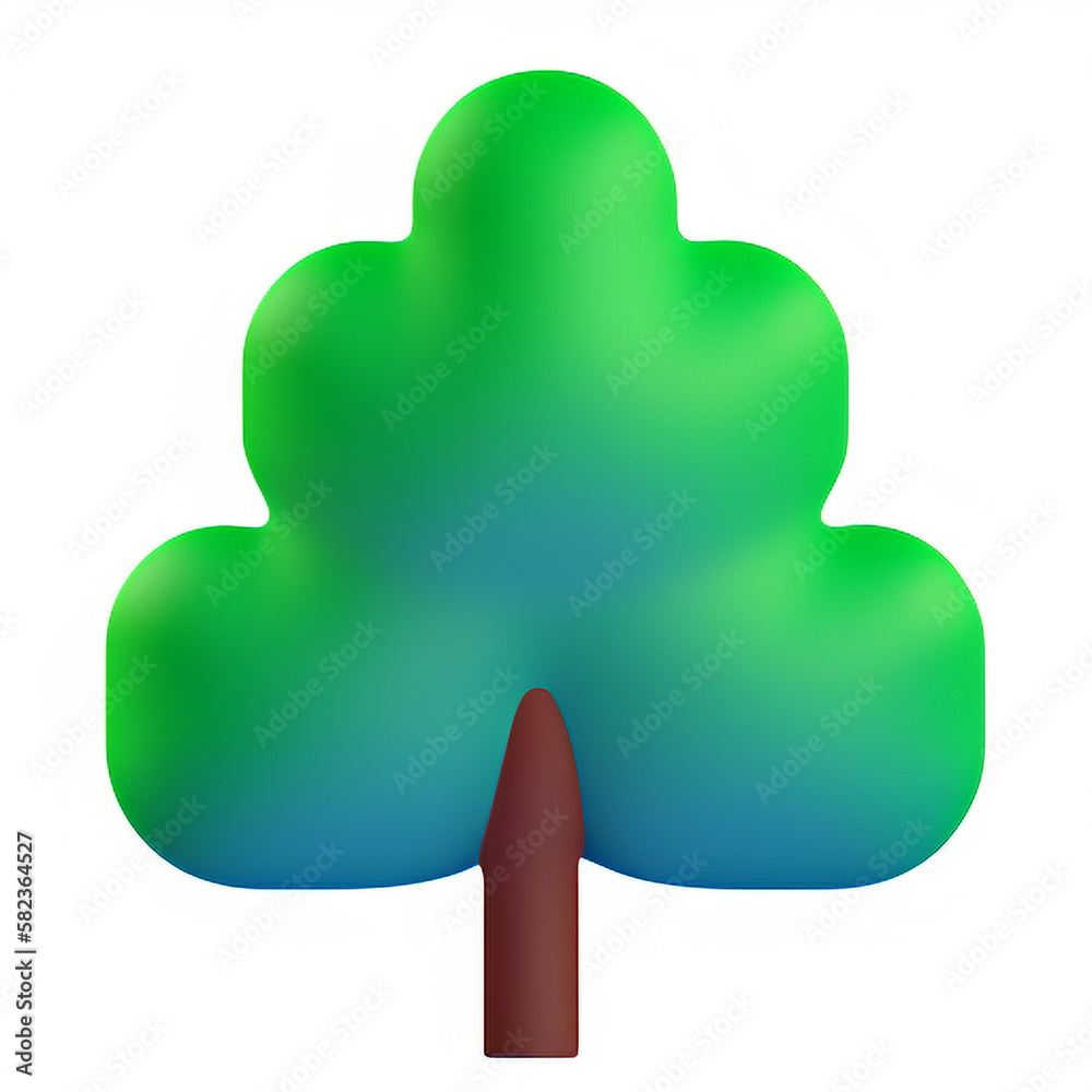 Tree 3D Emoji Icon Set. Contains such Icons as Wood, Plant, Pine ...