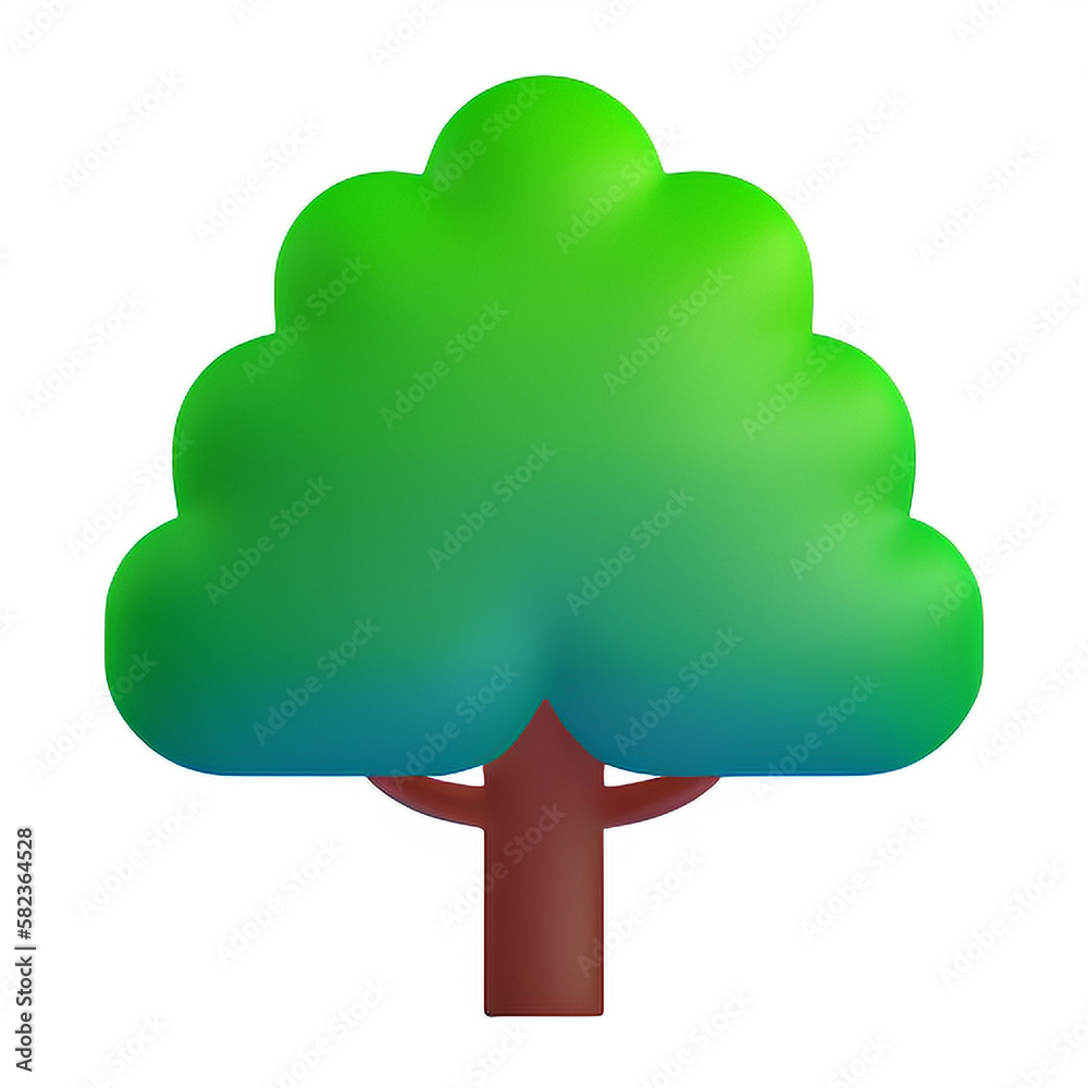 Tree 3D Emoji Icon Set. Contains such Icons as Wood, Plant, Pine ...