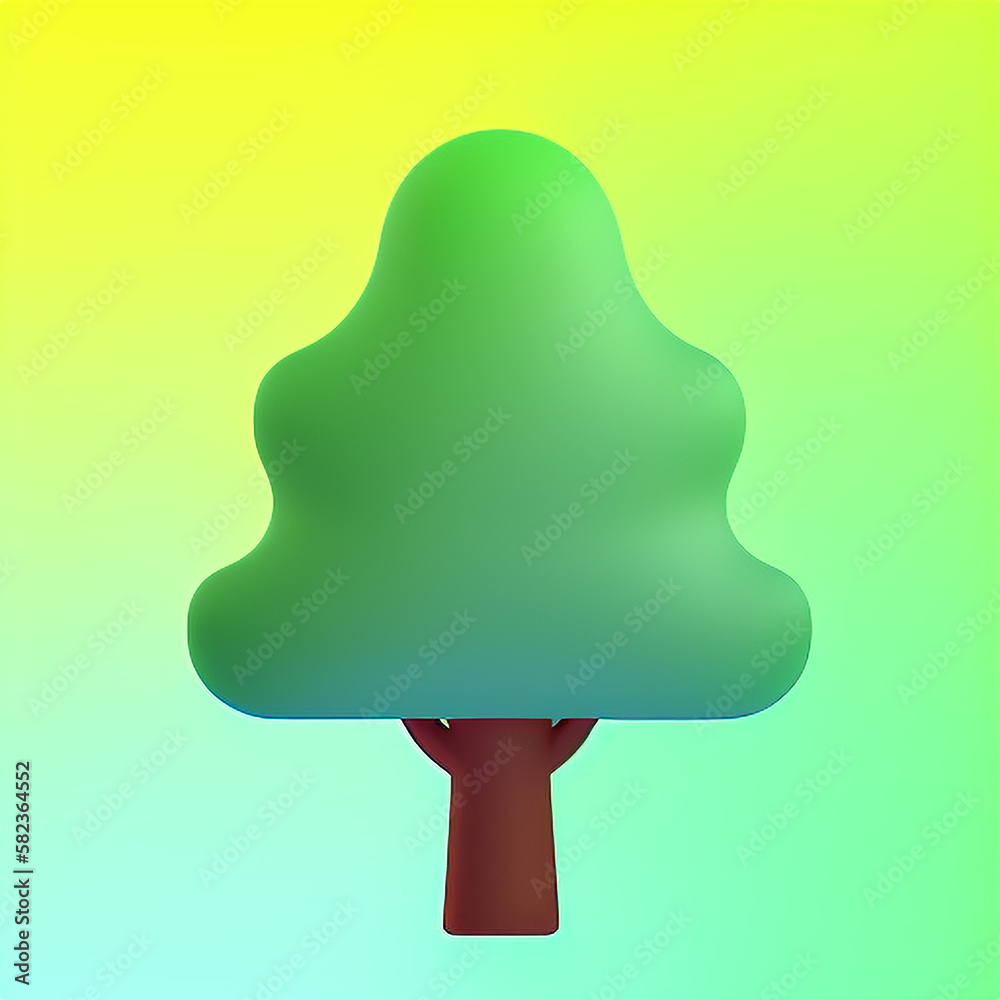 Tree 3D Emoji Icon Set. Contains such Icons as Wood, Plant, Pine ...