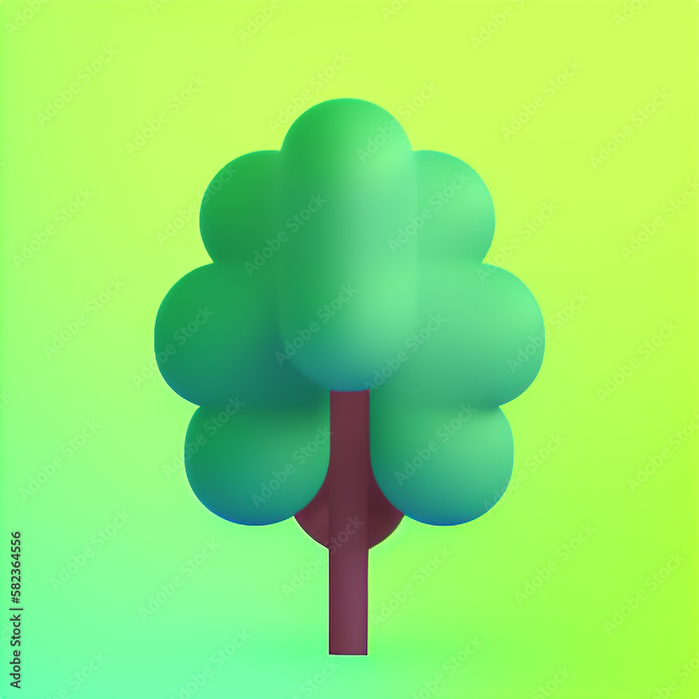 Tree 3D Emoji Icon Set. Contains such Icons as Wood, Plant, Pine ...