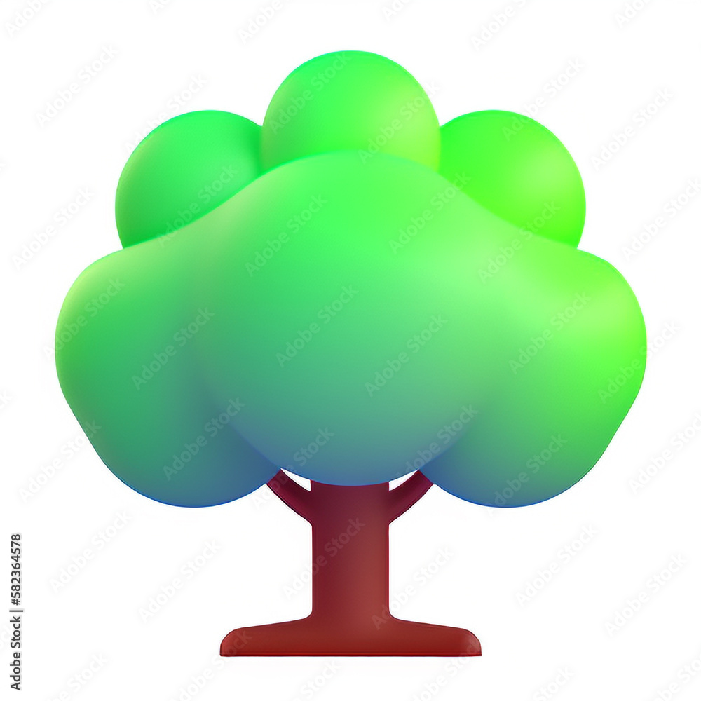 Tree 3D Emoji Icon Set. Contains such Icons as Wood, Plant, Pine ...