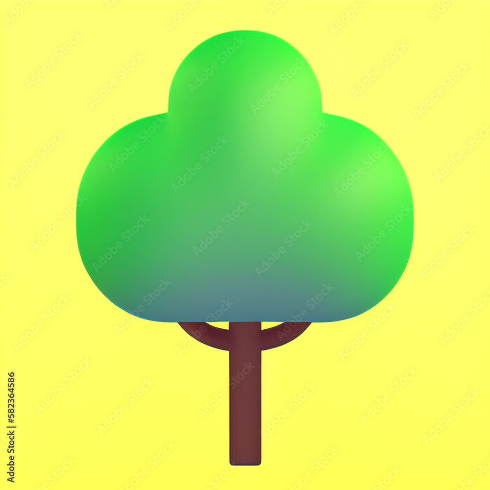 Tree 3D Emoji Icon Set. Contains such Icons as Wood, Plant, Pine ...