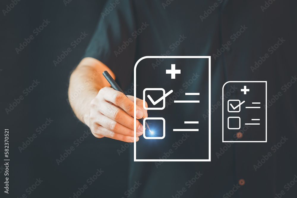 digital health care concept. Medicine doctor touching electronic ...
