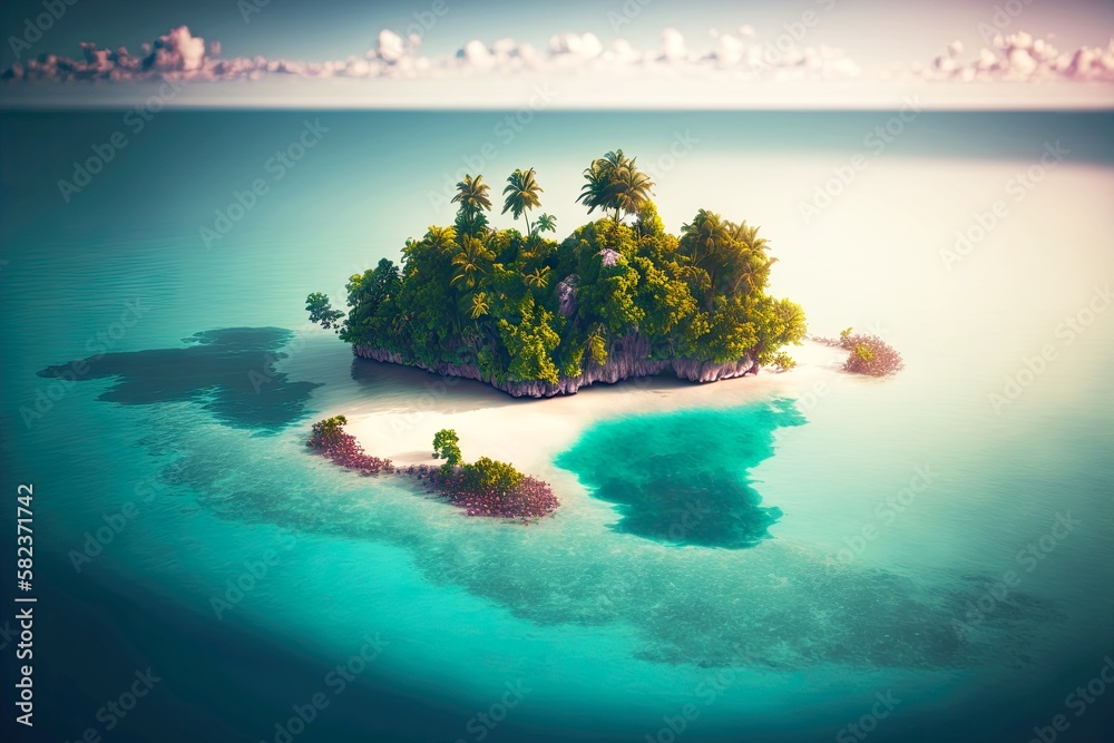 small separate islands for seclusion on maldives tropical island ...