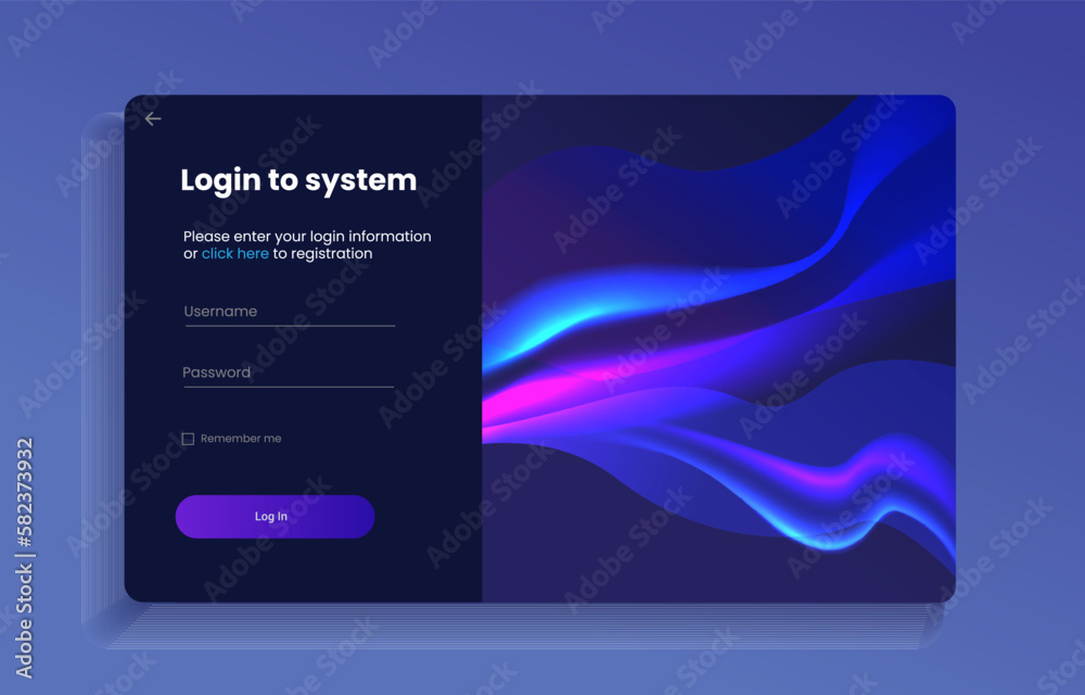 Modern Login and Sign In forms. light gradient dark background ...
