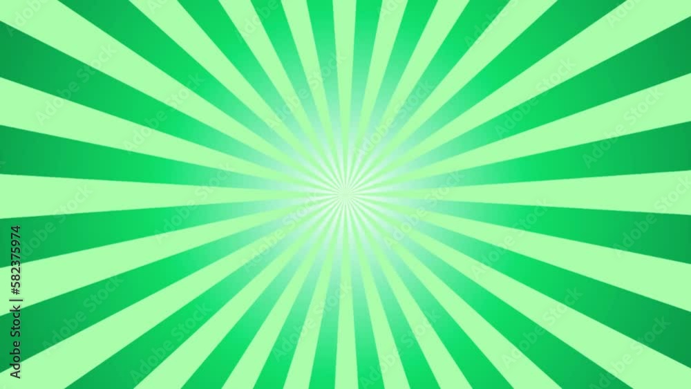 Abstract green sun rays background, sunburst graphic design, 2d ...