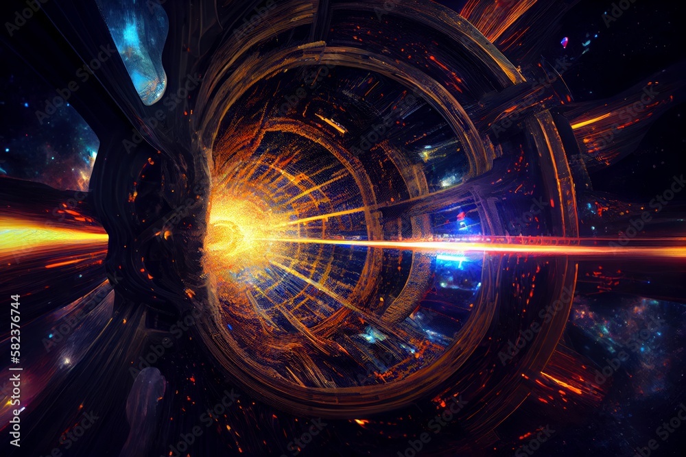 inside space station apophysis blur studying hell open rift portal ...